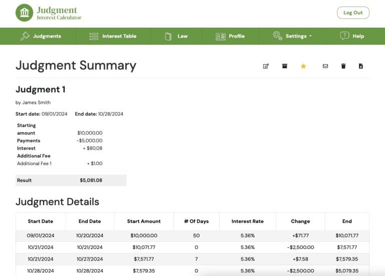 Michigan Judgment Interest Calculator - How it Works